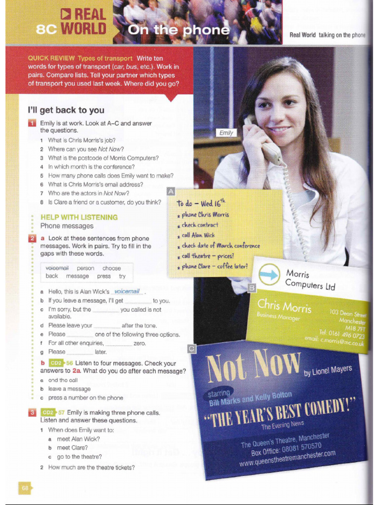 F2F Ele - UNIT 8C On The Phone | PDF