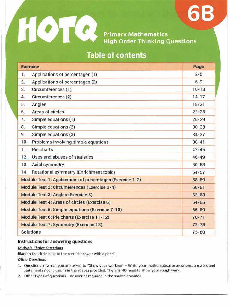 Creative Math Lab Hotq 6B | PDF