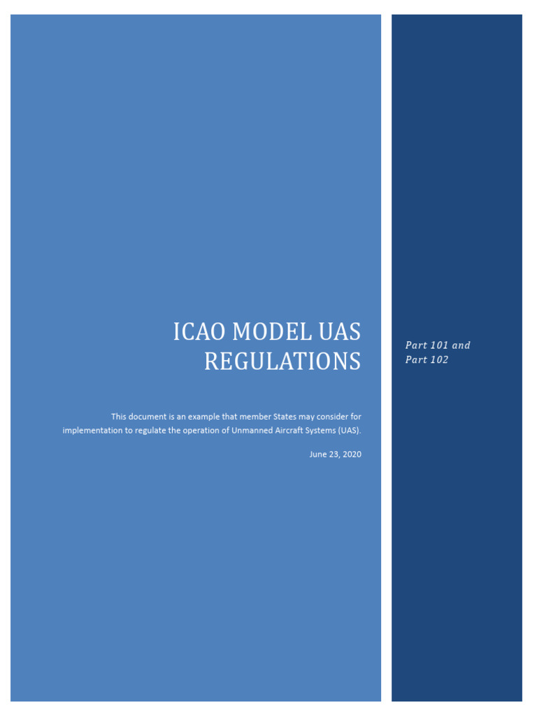 Final Model UAS Regulations2 - Parts 101 and 102 | PDF | Unmanned ...