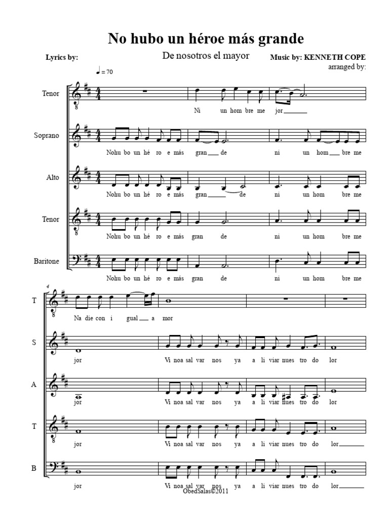 No Hubo Un Héroe Más Grande - Obra | PDF