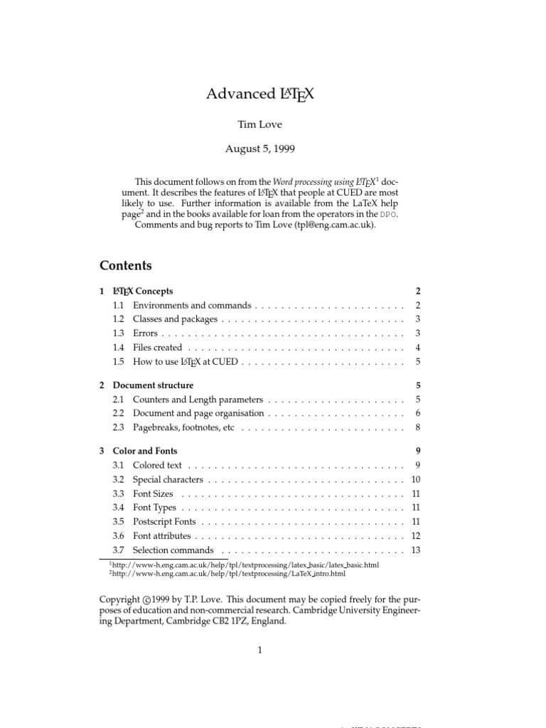 Latex Advanced | PDF | Typefaces | Te X