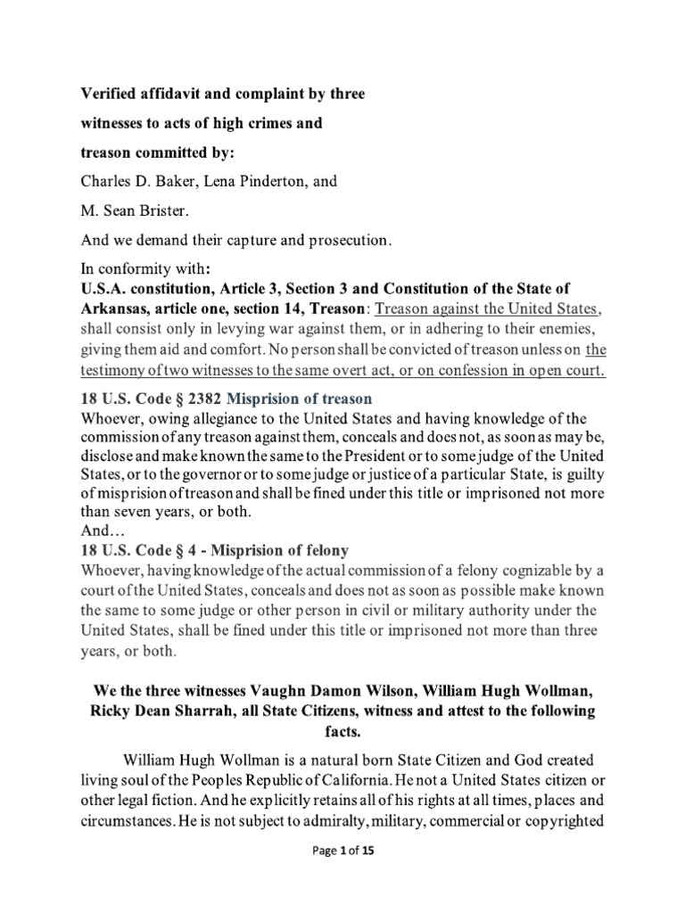Verified Affidavit | PDF