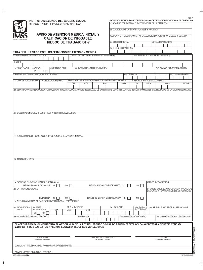 Formato - ST7 IMSS Prueba1 | PDF