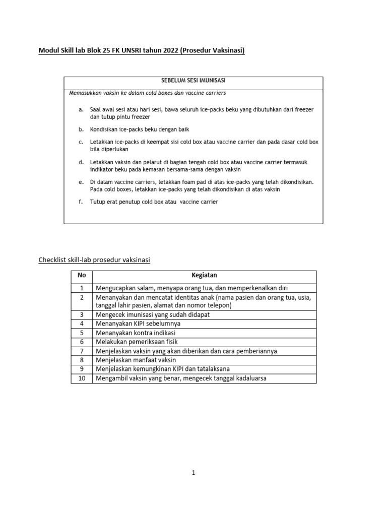 Modul Skill Lab Blok 25 Tahun 2022 Dr. Mila | PDF | Sains & Matematika | Kesehatan Holistik