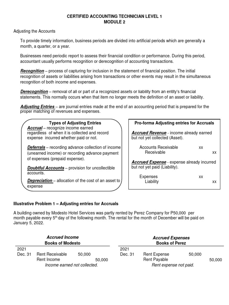 Sas Certified Accounting Technician Level 1 Module 2 | PDF | Debits And ...