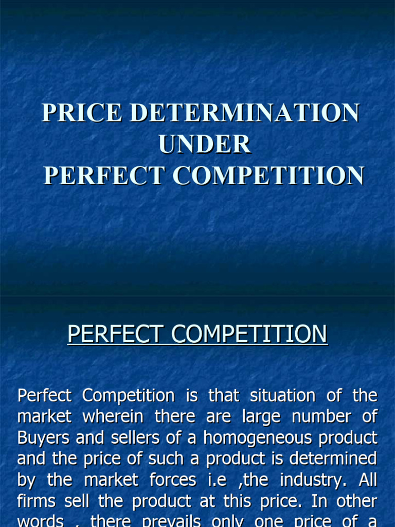 Price Determination | PDF | Perfect Competition | Profit (Economics)