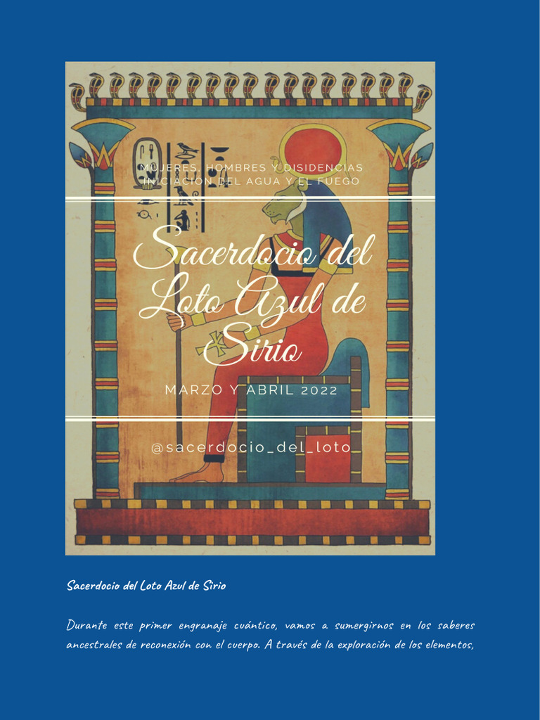 Sacerdocio Del Loto Azul de Sirio | PDF | Espiritualidad | Creencia ...
