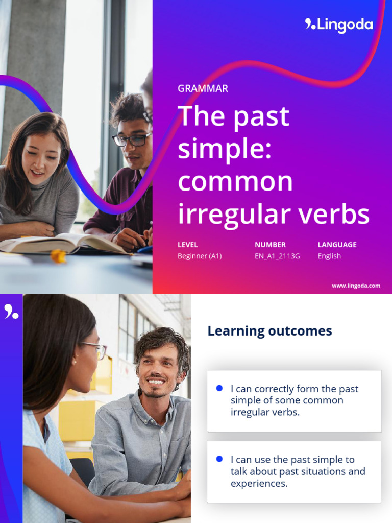 The Past Simple: Common Irregular Verbs: Grammar | PDF | English ...