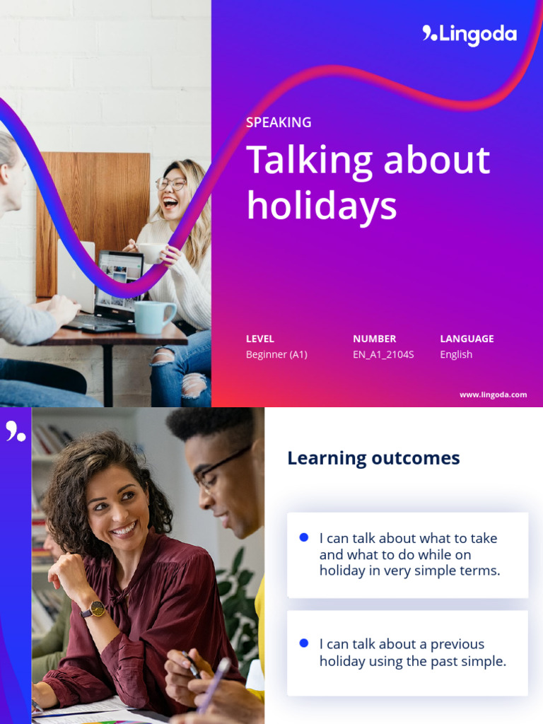 Talking About Holidays: Speaking | PDF | Linguistics | Human Communication
