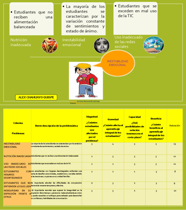 Matriz de Priorizacion de Problemas | PDF | Cognición | Ciencia cognitiva