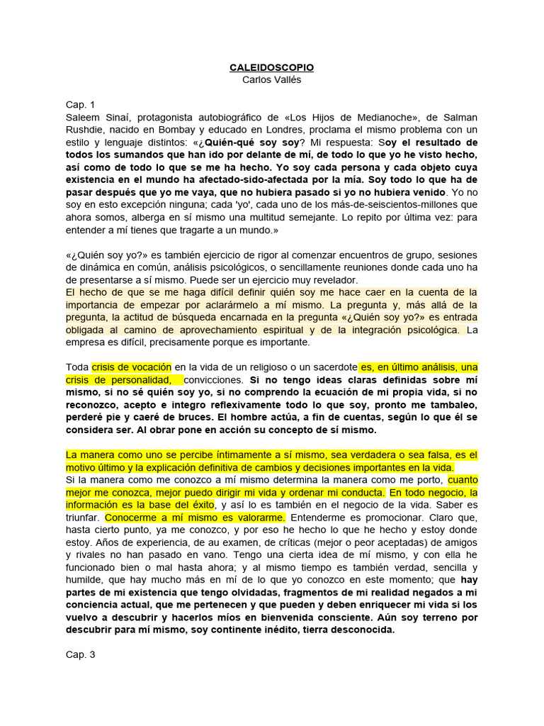 CALEIDOSCOPIO Carlos Valles | PDF | Pecado | Amor