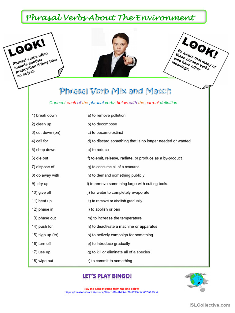 Phrasal Verbs About The Environment | PDF | Climate Change | Greenhouse ...