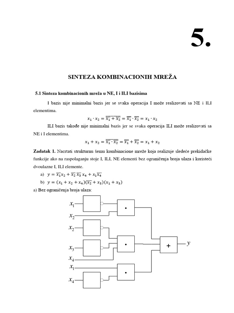 Kombinacione Mreže - Sinteza KM | PDF