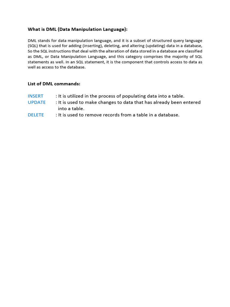 Week 08 - Tutorial Lab Sheet DML | PDF Week 08 - Tutorial Lab Sheet DML | PDF