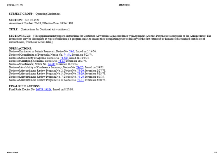 Operating Limitations | PDF