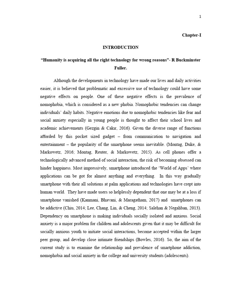 Mphil Thesis Synopsis D-1 | PDF | Anxiety Disorder | Social Anxiety Disorder