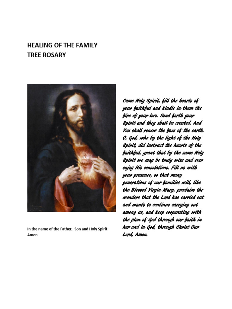 healing-of-family-tree-rosary | PDF | Jesus | Prayer