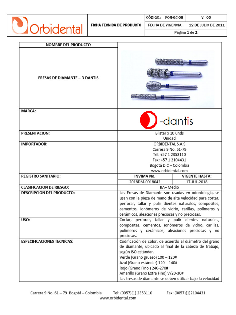 Ficha Tecnica 1 | PDF | Diamante | Materiales