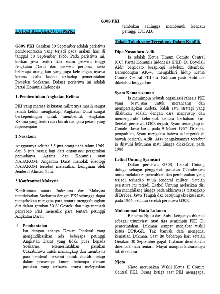 G30S Pki | PDF | Politik