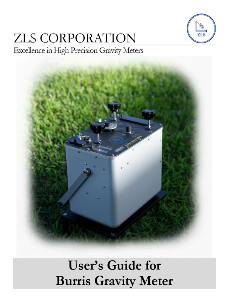 ZLS Corporation - V-Grav - User's Guide - Rev 1.3 | PDF | Standard ...