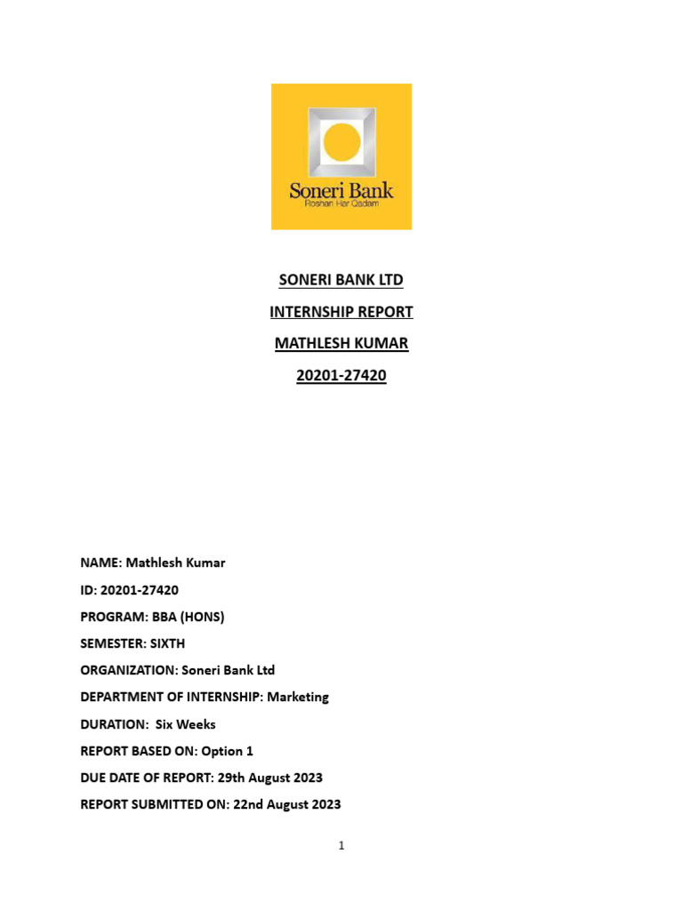 Internship Report | PDF | Internship | Job Hunting