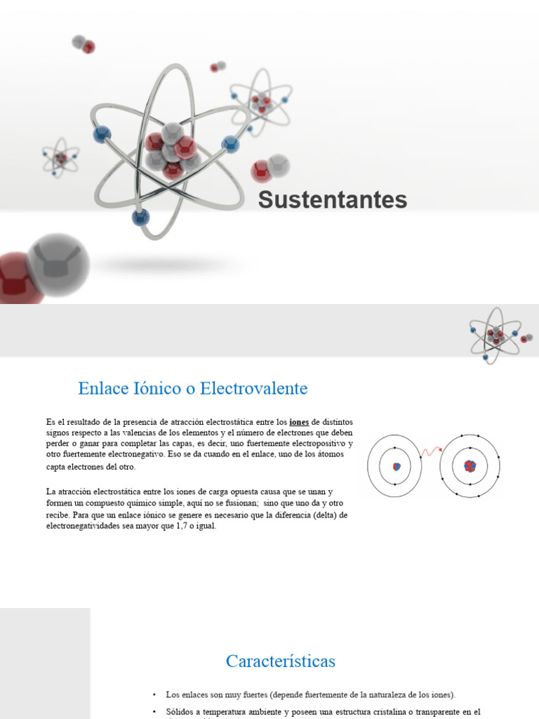 Átomo Plantilla PowerPoint | Descargar gratis PDF | Enlace covalente | Enlace químico