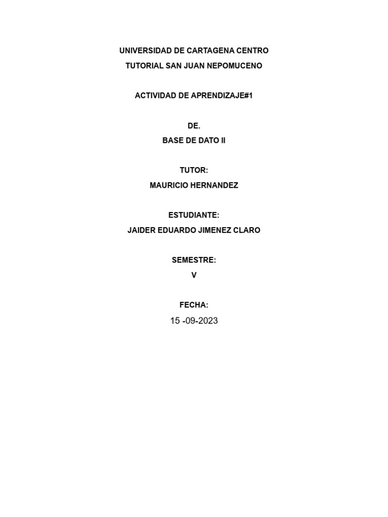 Tutorial de SQL y Álgebra Relacional | PDF | Base de datos relacional | SQL