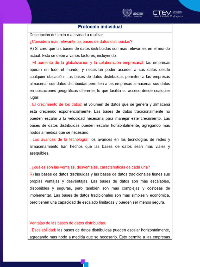 Protocolo Individual #1 de Base de Dato II | PDF | Bases de datos | Seguridad