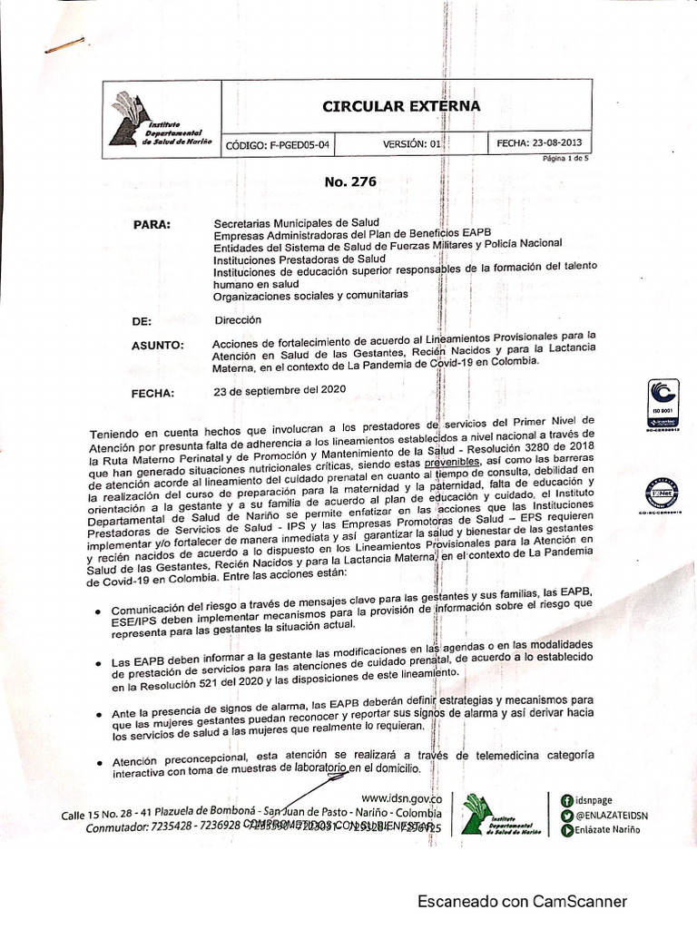 CIRCULAR No 276 | PDF