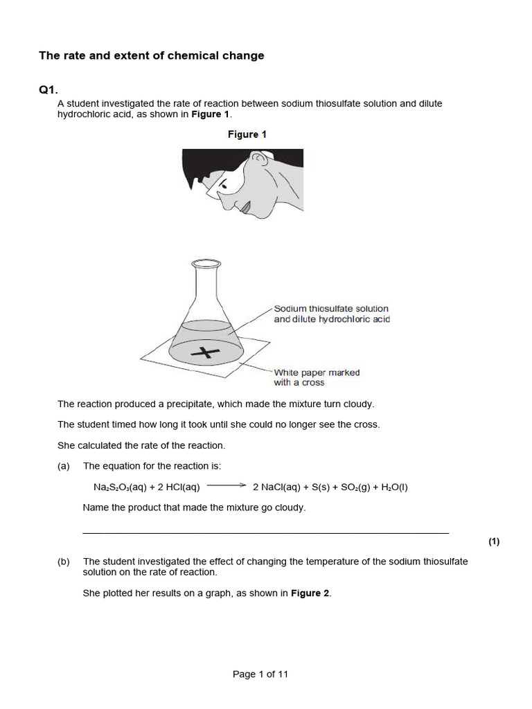 The Rate and Extent of Chemical Change | PDF | Hydrogen | Carbon Dioxide