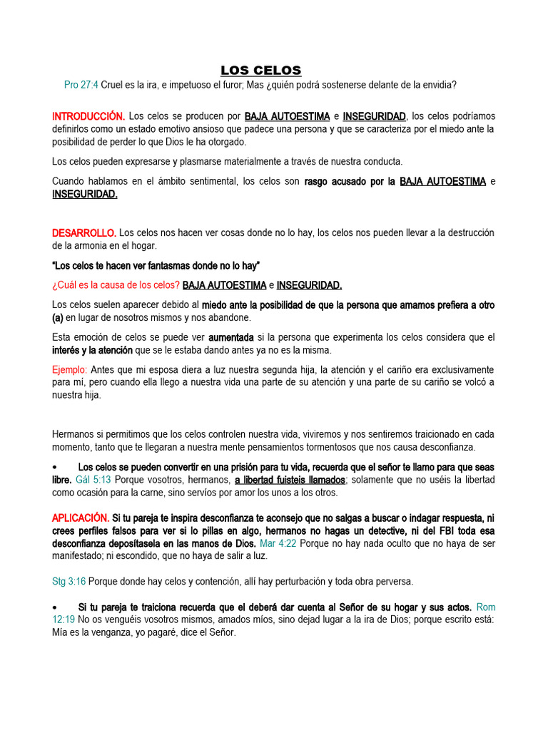 11 Los Celos | PDF | Relaciones personales, crianza y desarrollo personal