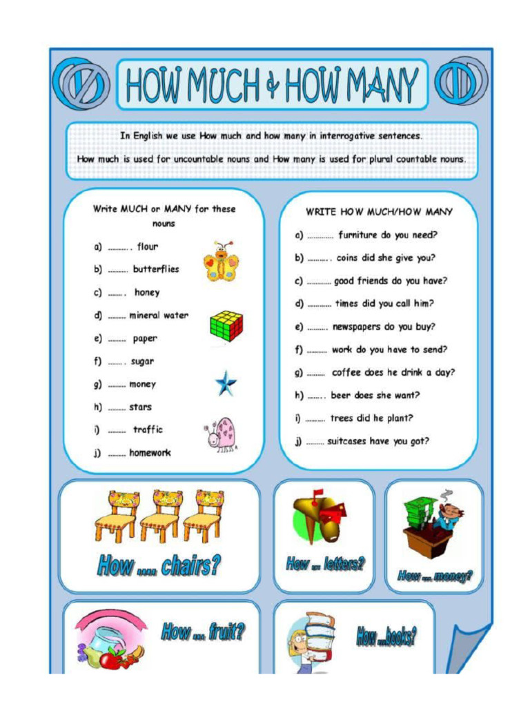 How Many - How Much | PDF