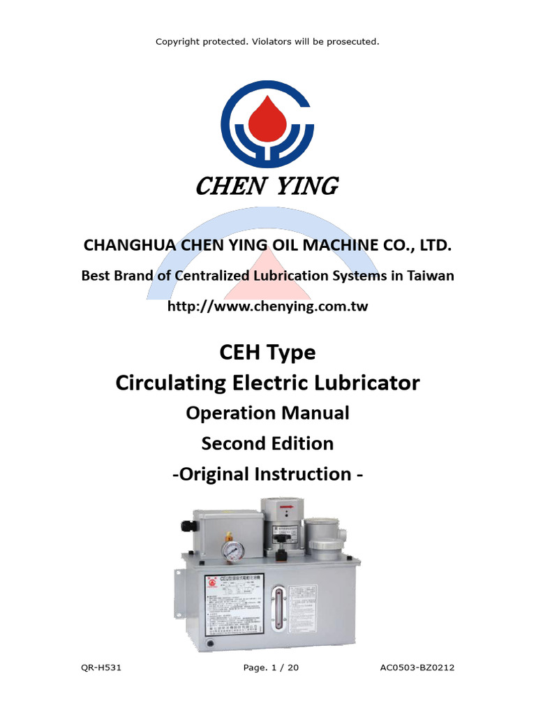 AC0503 BZ0212 CEH Operation Manual | PDF | Lubricant | Pump