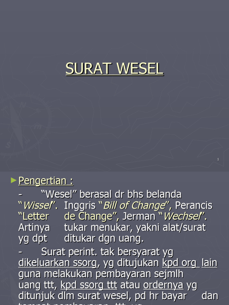 Surat Wesel | PDF