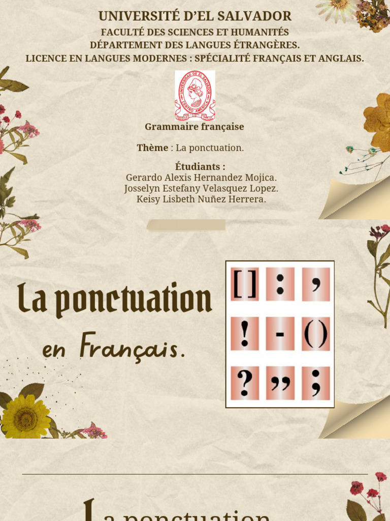 La Ponctuation en Francais. | PDF | Ponctuation | Phrase