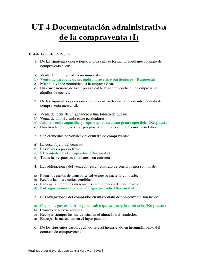 Actividades UT 4 Documentación Administrativa de La Compraventa | PDF | Business | Economias