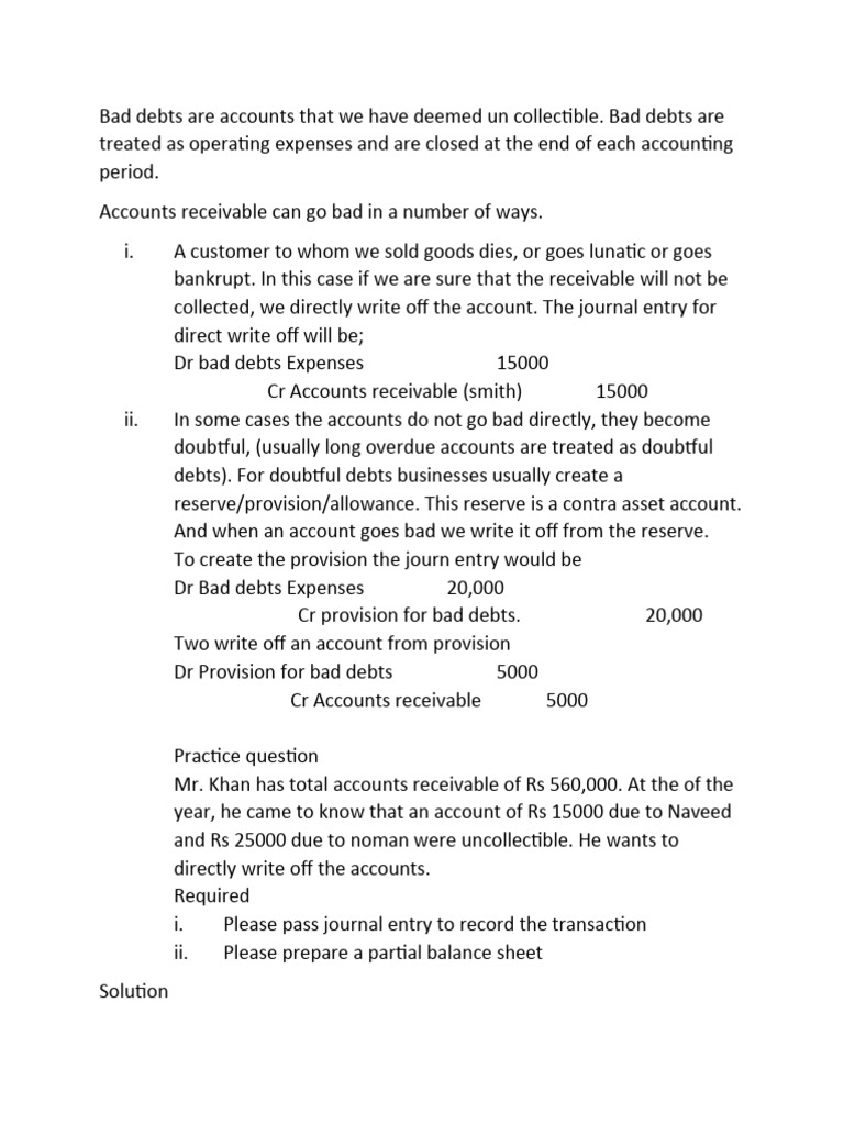 Accounts Receivable and Bad Debts | PDF | Bad Debt | Business Economics Accounts Receivable and Bad Debts | PDF | Bad Debt | Business Economics