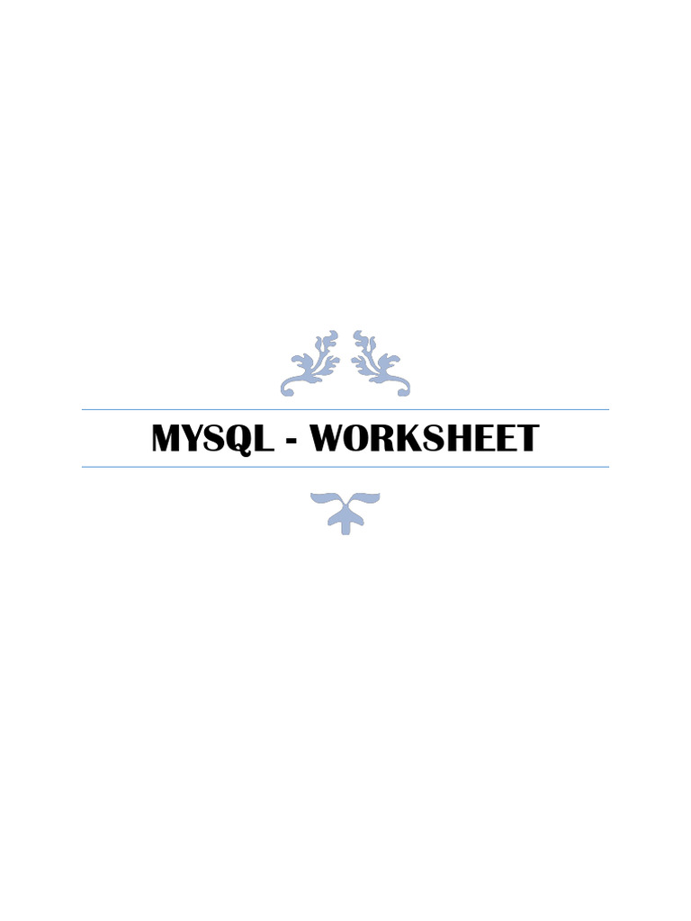 Mysql - WS 1 - 10 | PDF | Databases | Table (Database)