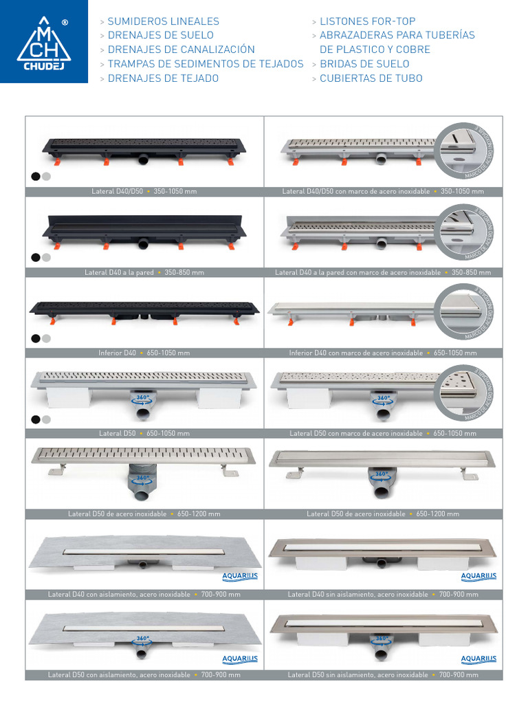 MCH Descripción Del Producto | PDF | Acero | Rieles
