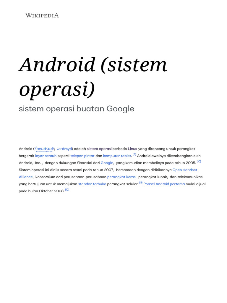 Android (Sistem Operasi) - Wikipedia Bahasa Indonesia, Ensiklopedia ...