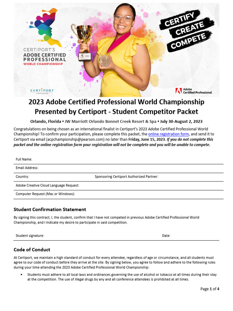 Adobe Certified Professional - Student Packet 2023 | PDF | Legal ...