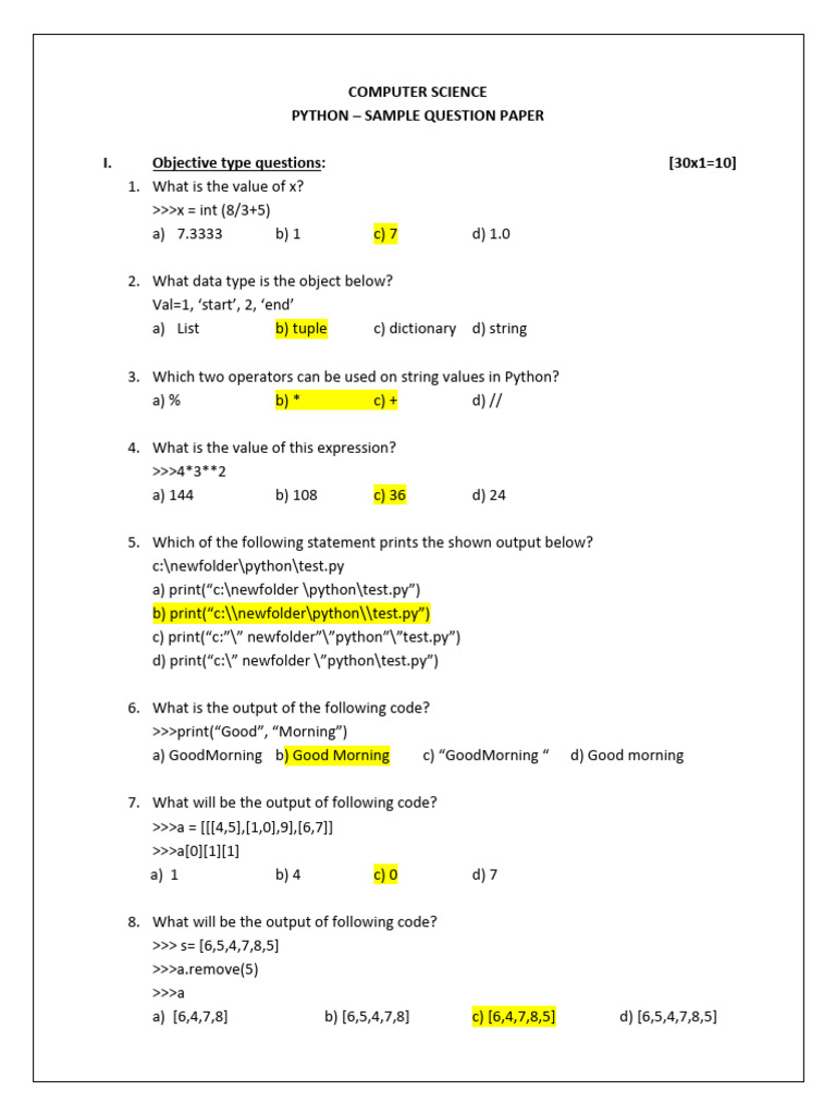 Sample Question | PDF | Parameter (Computer Programming) | Queue (Abstract Data Type)