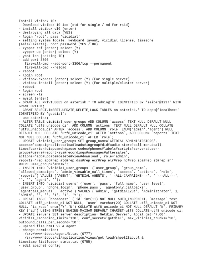 Vicibox Install | PDF | Data Management | Computer Science
