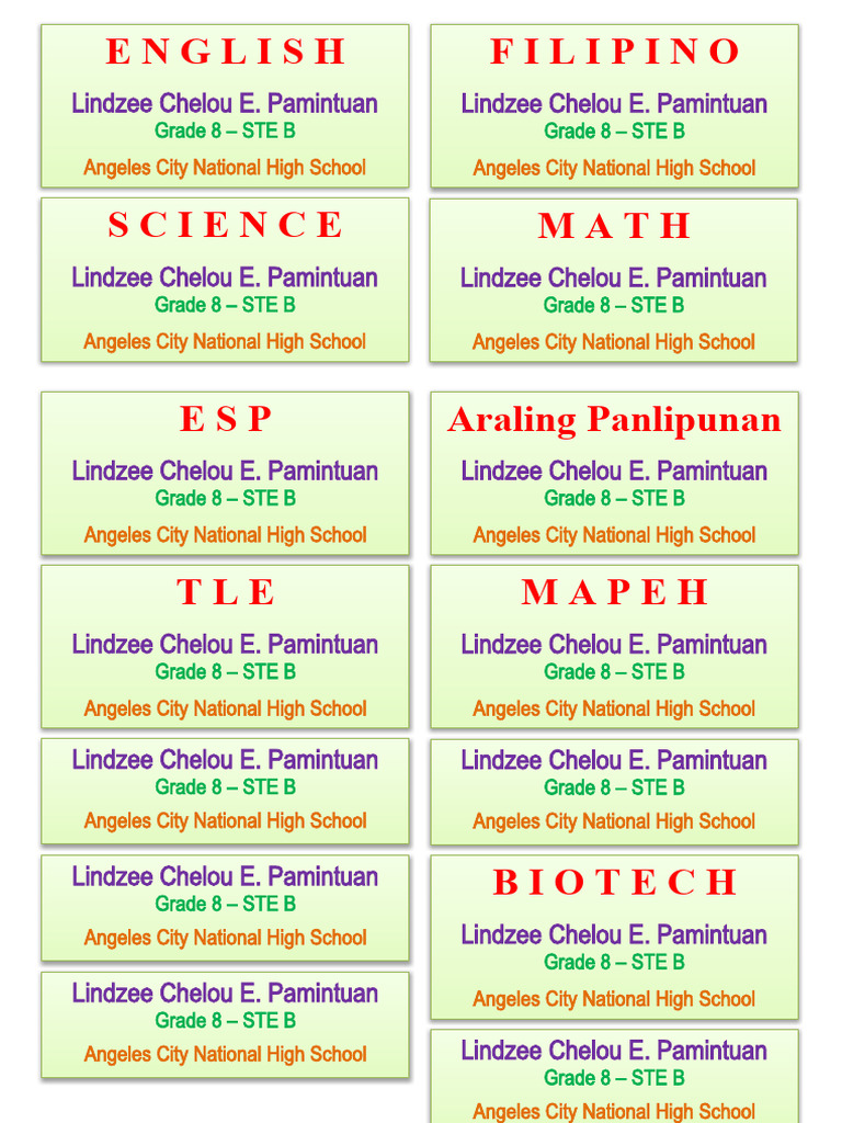 Grade 8 - Notebook | PDF