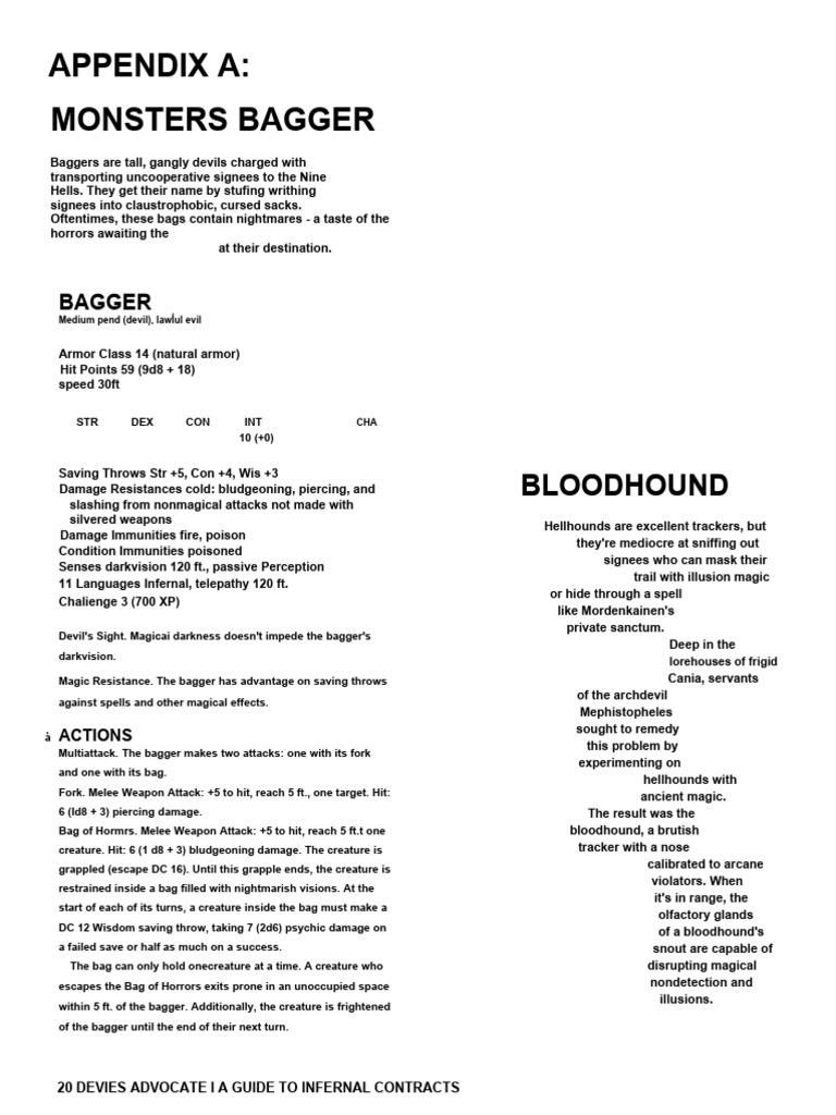 Devil's Advocate, A Guide To Infernal Contracts (20-24) | PDF