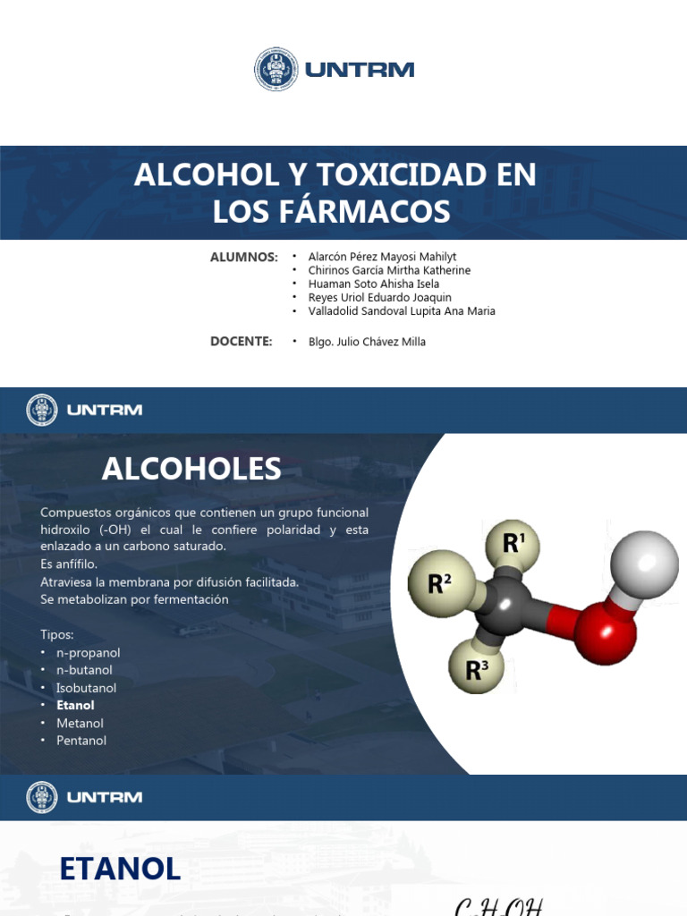 Alcohol y Toxicidad A Los Fármacos | PDF | Compuestos orgánicos ...
