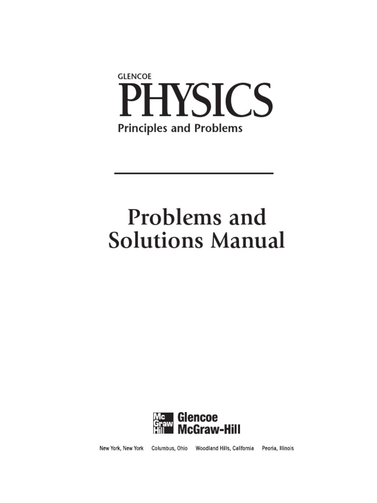 Physics Solutions Manual | PDF | Acceleration | Mass