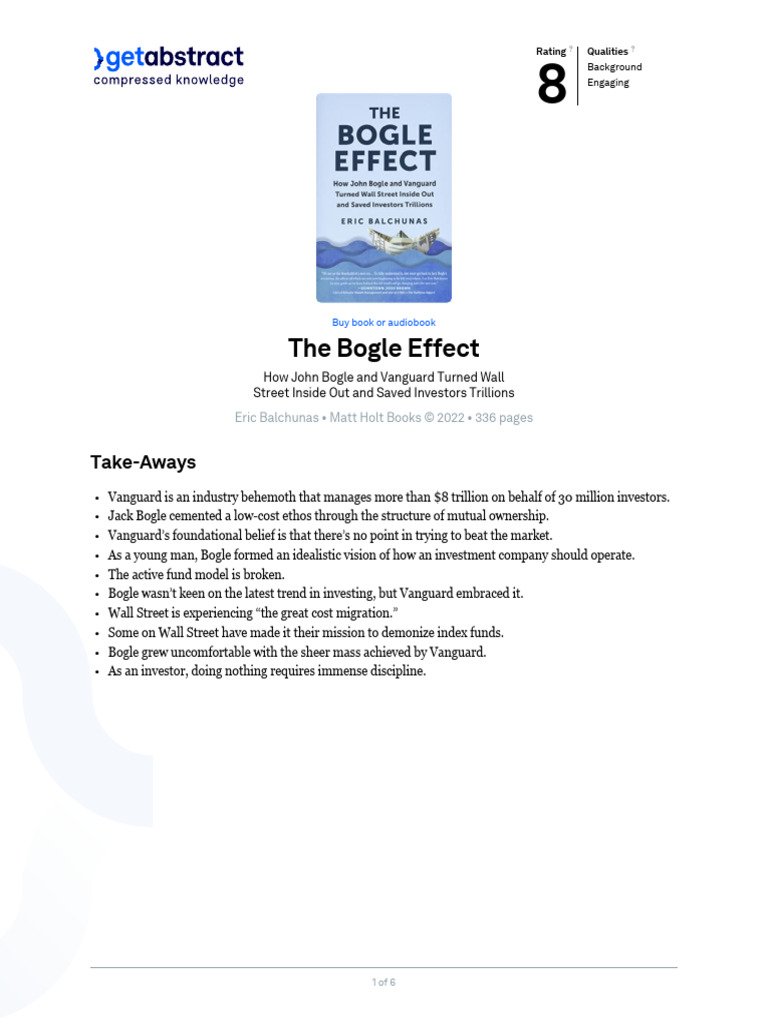 The Bogle Effect on Vanguard's Success | PDF | Investments & Securities | The Vanguard Group