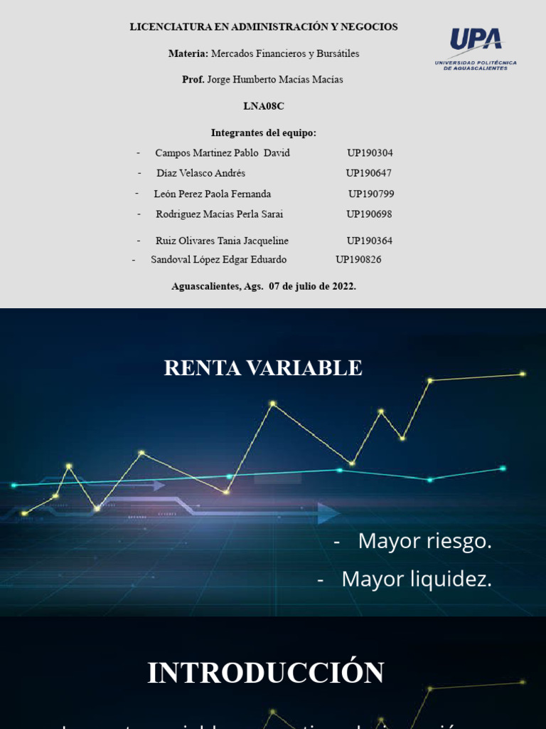 Renta Variable | PDF | Swap (Finanzas) | Compartir (Finanzas)