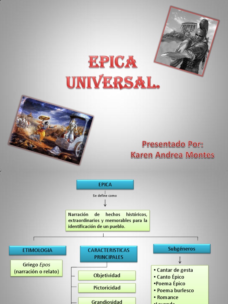 Características de la Épica Universal | PDF | Poesía épica | Leyendas
